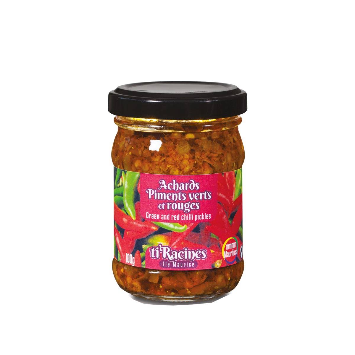 Achards piments verts et rouges TI'RACINES 100 g